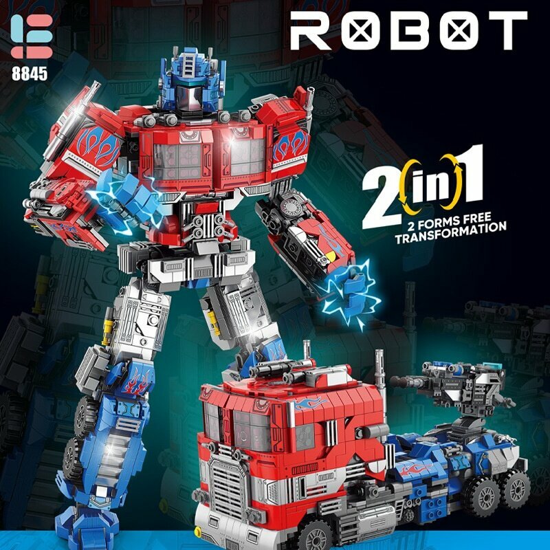 Transformers 805PCS Сборная модель трансформирующегося меха из блоков, детский развивающий конструктор для детей школьного возраста