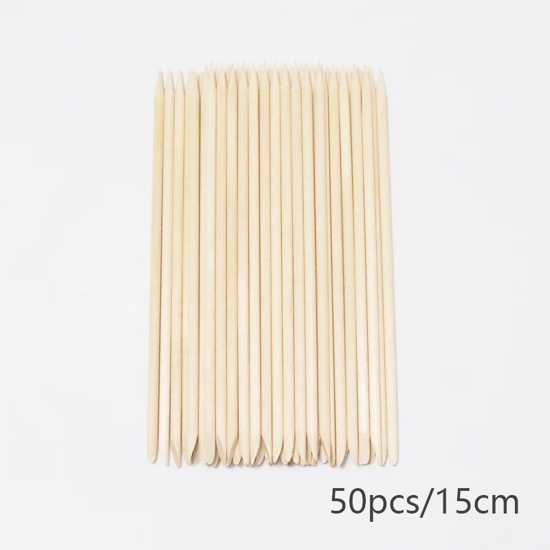 Деревянные палочки для кутикулы Lurayee 50Pcs 15cm