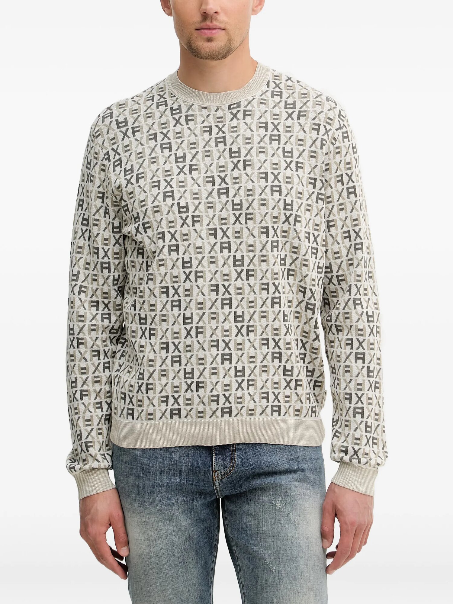 Свитер Armani Exchange, размер 48, , разноцветный