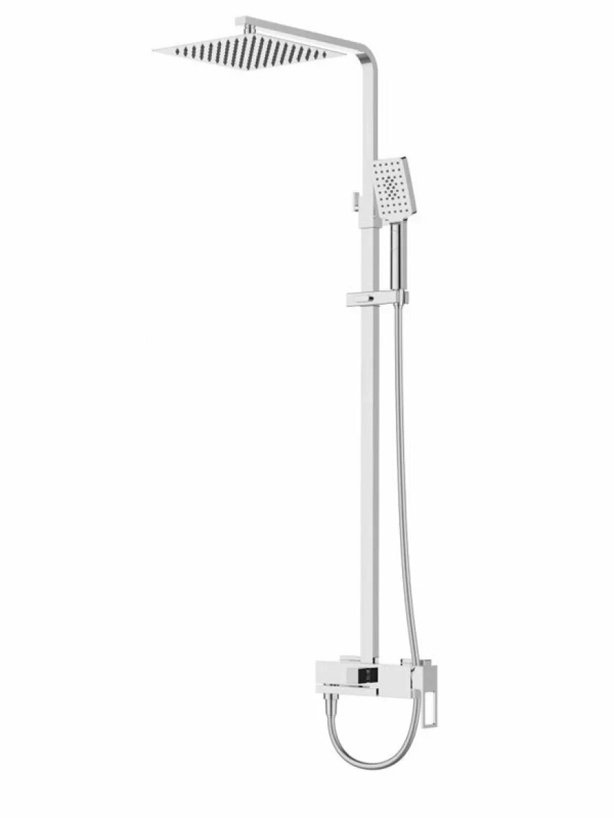 Душевая стойка BelBagno Luce VSCM CRM, LUC-VSCM-CRM, Латунь, глянцевая, хром, рычажное, 150×30×126.6 см