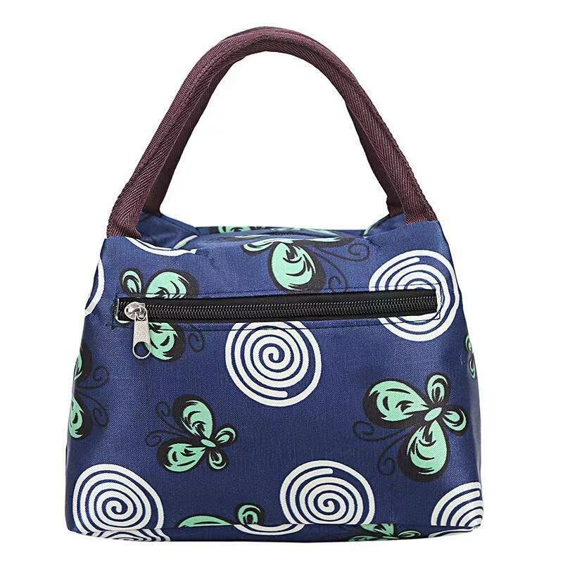 Oxford cloth handbag for women with insulated food storage and compact design style d