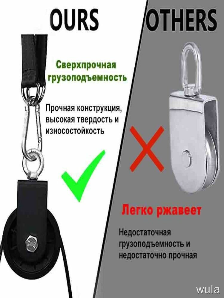 Опорный шкив, тихий, гладкий, антикоррозийный, макс 150 кг, для силовых тренировок — фото 1