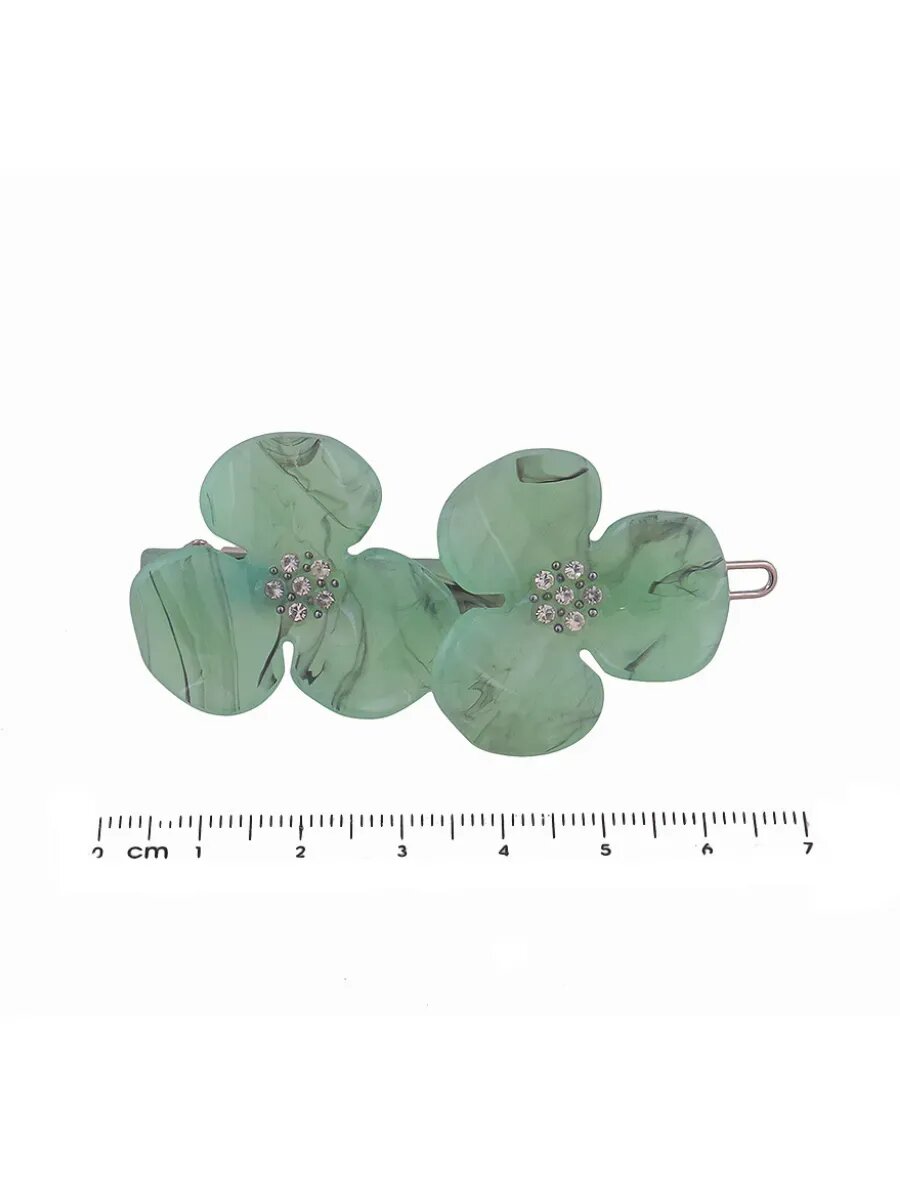Прикол для волос Magie Accessoires, пластик, длина 6,2 см, светло-салатовая, 1 шт. — фото 1