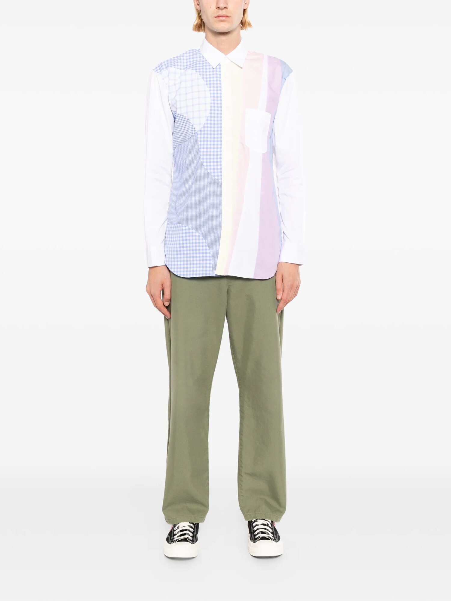 Рубашка Comme des Garcons SHIRT, размер S, бежевый/белый — фото 1