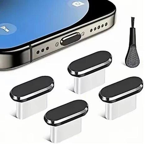 Силиконовая Заглушка Для Защиты Порта USB Type-C iPhone И Samsung От Пыли И Грязи, 4pcs type c