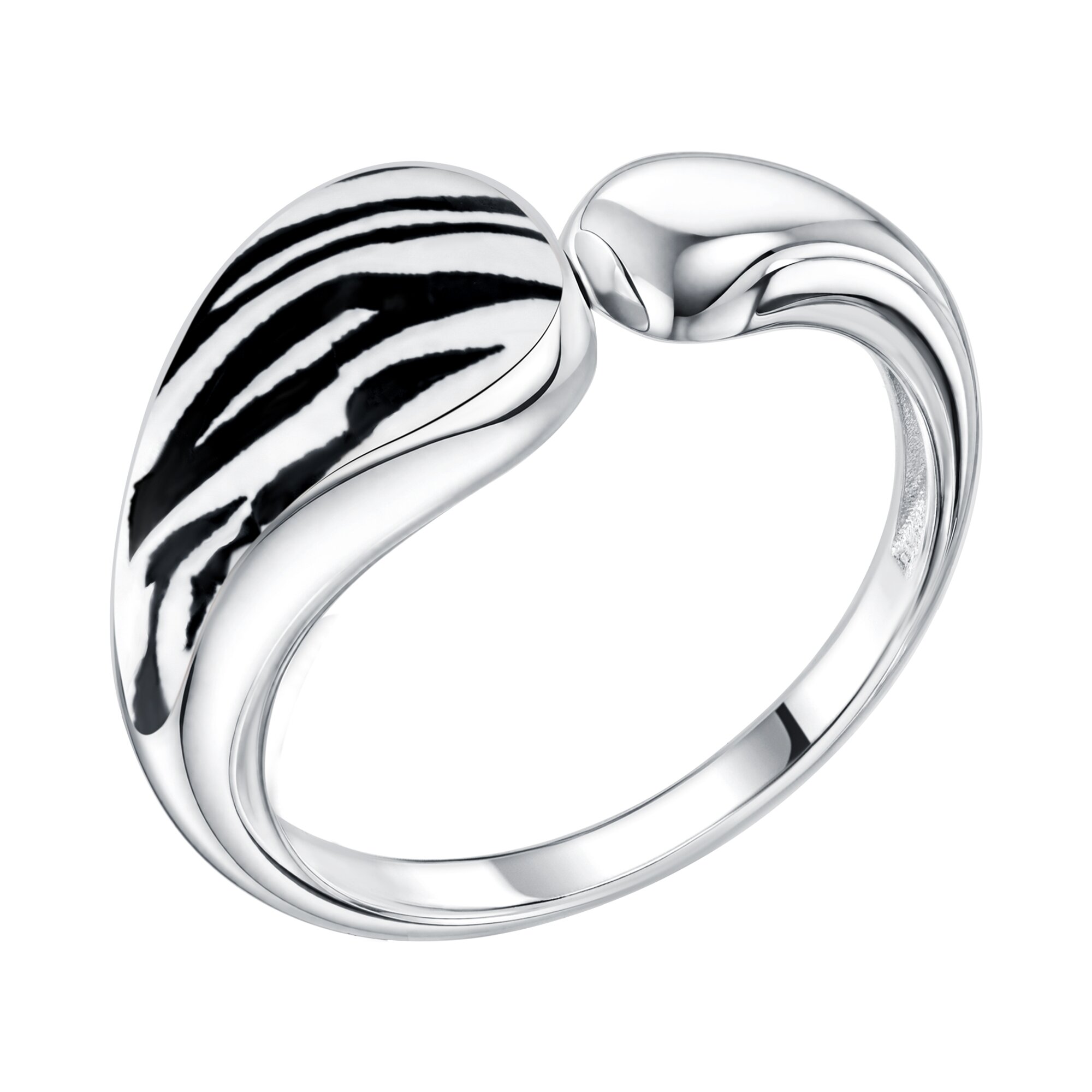 Кольцо Diamant online, серебро, 925 проба, родирование, эмаль