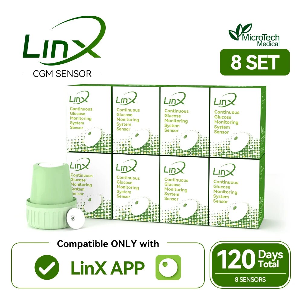 Система мониторинга уровня глюкозы в крови MicroTech LinX CGM без прокола пальца