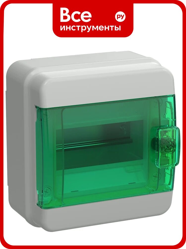 Корпус, IEK, пластиковый IEK TEKFOR КМПн-6 IP65 зеленая прозрачная дверь