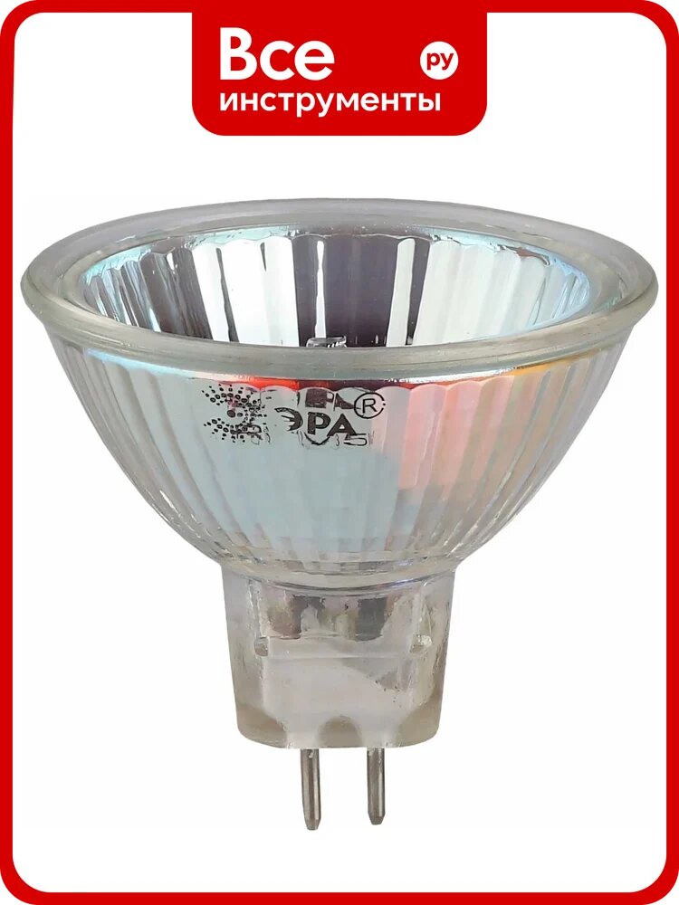 Галогенная лампа ЭРА GU5.3-JCDR, софиты, MR16-35W-230V-CL, 35Вт, GU5.3 нейтральный C0027363, 35 Вт, для глаз свет