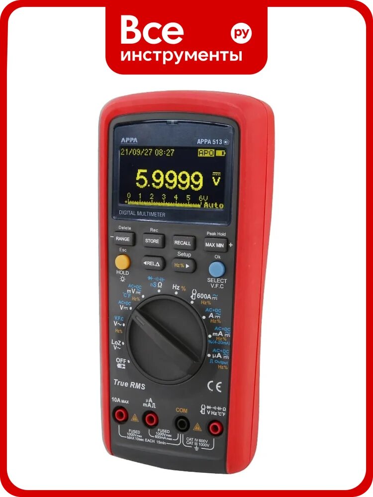 Мультиметр APPA 513, профессиональный, USB, Bluetooth, автоотключение