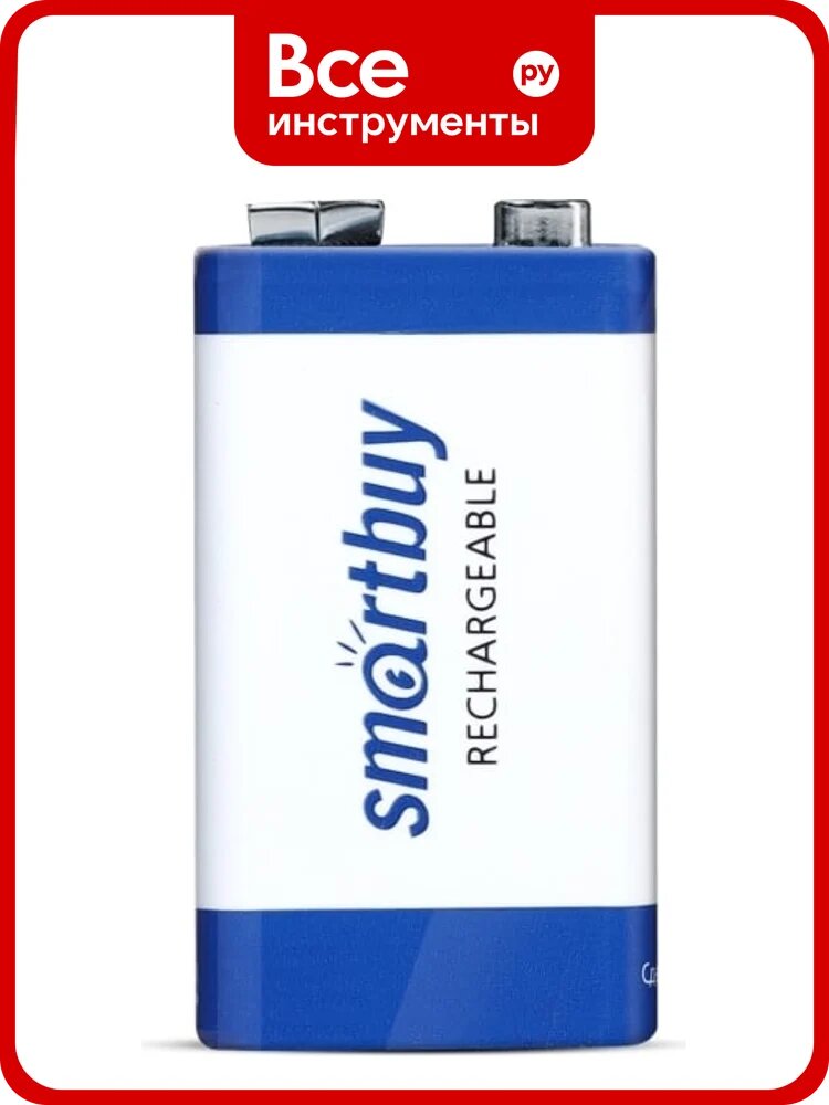 Аккумулятор Smartbuy nimh 9v /1bl 280 mah (25/200) SBBR-9V-1B280 никель‑металлогидридный кроновый тип