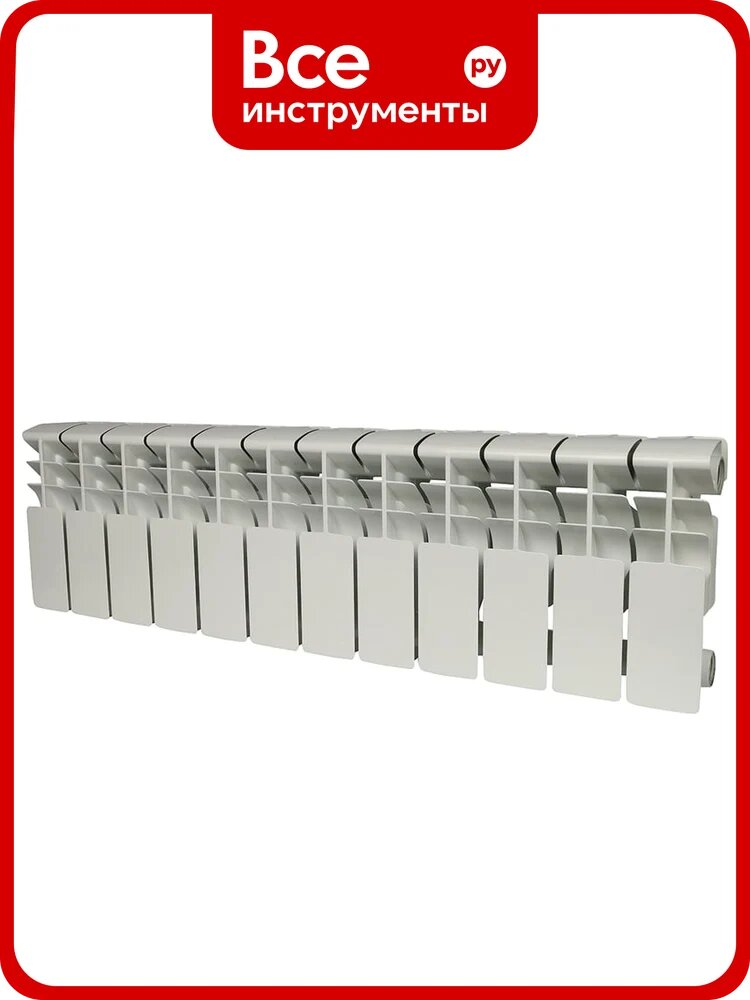 Алюминиевый радиатор ROMMER Plus 200 12 секций RAL9016 89992, быстрого обогрева помещений