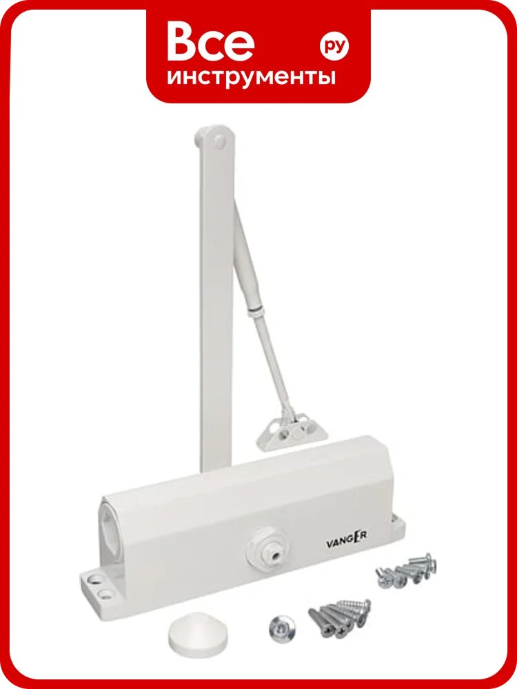 Доводчик дверной Vanger DC-180-W 26418 00026418, для установки на левые