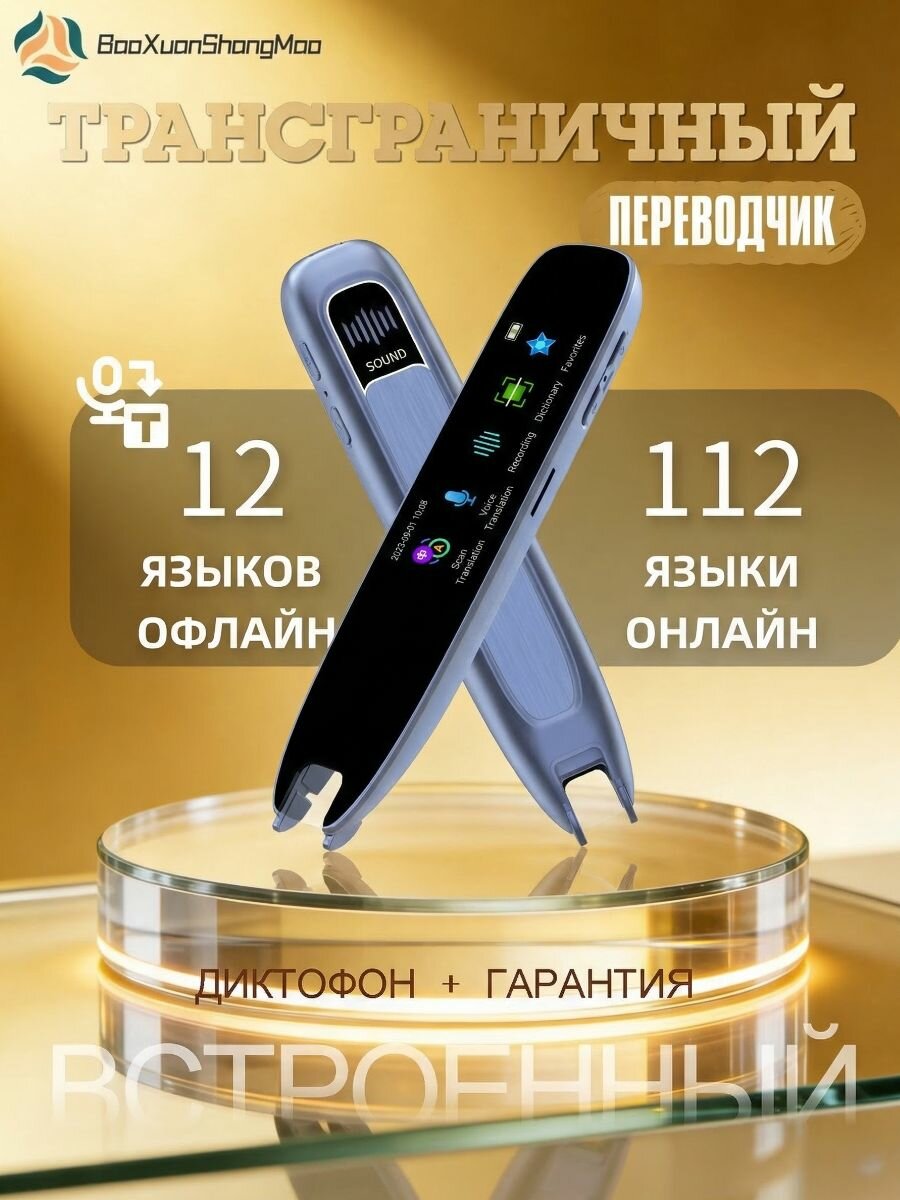 Ручка переводчик со сканером, электронный голосовой переводчик без интернета