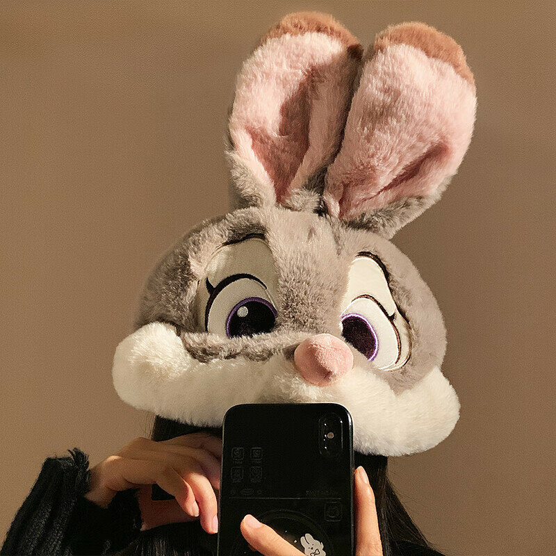Плюшевая шапка Джуди из «Безумных зверей» Disney для девочек теплая подарок на день рождения и Рождество Цвет：3D