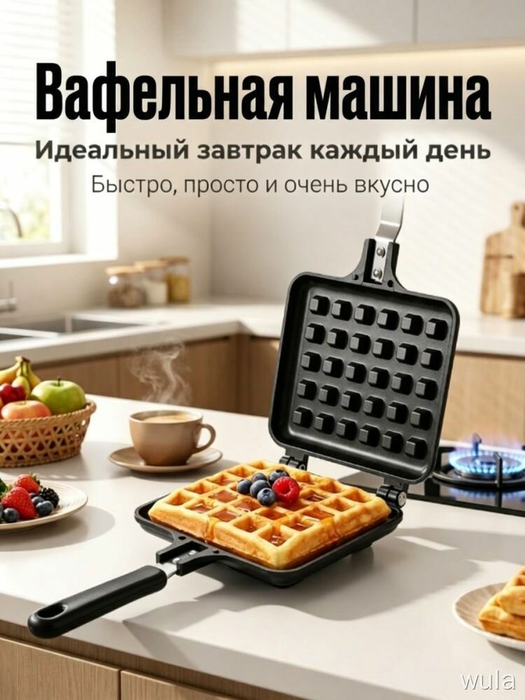 Вафельная машина, прямоугольная, 14 см x 35 см, 1 шт, для дома, для идеального завтрака