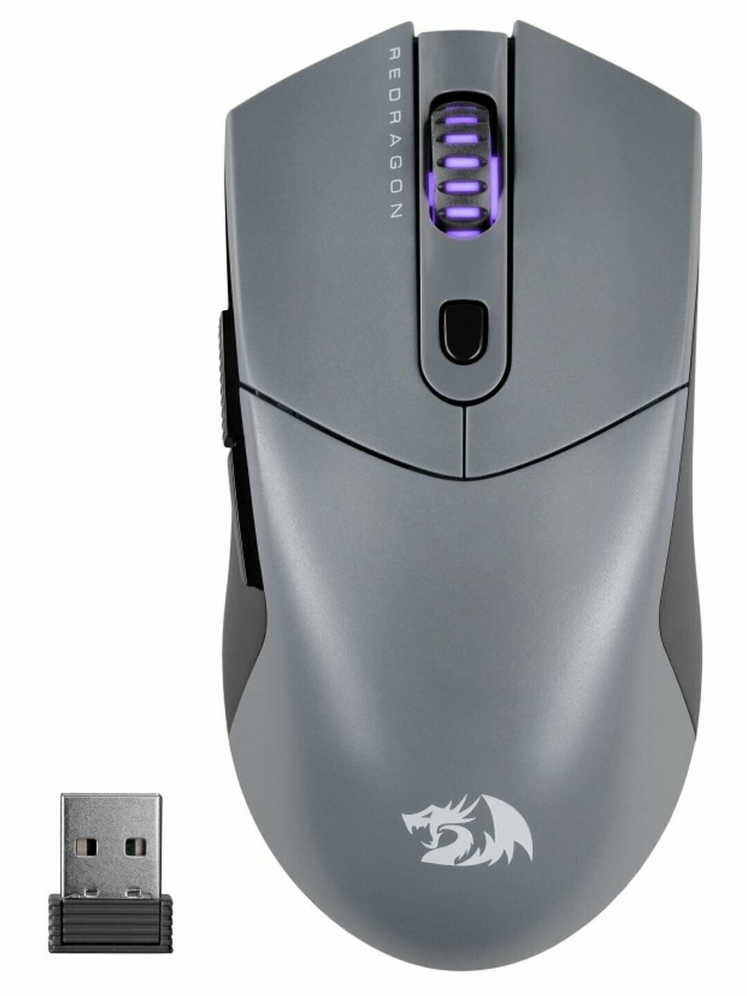 Мышь игровая Redragon St4r Pro, беспроводная, 2.4 ГГц/Bluetooth, 26000 dpi, серый
