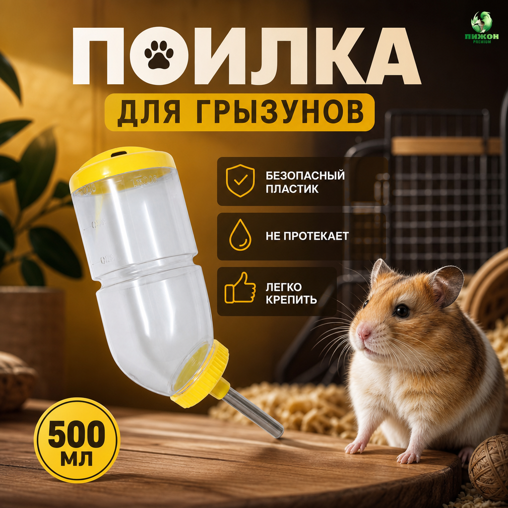 Автоматическая поилка-фонтан для питомцев, регулируемый, прочный