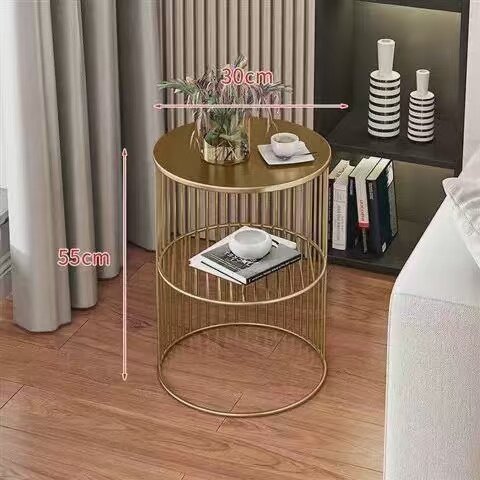 Столик журнальный YB0015-003, металлический, gold, для гостиной