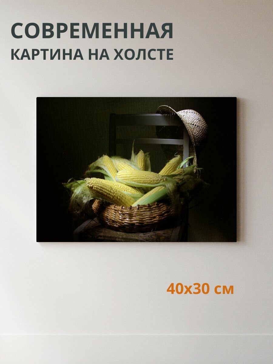 Картина на холсте Еда 40x30 см