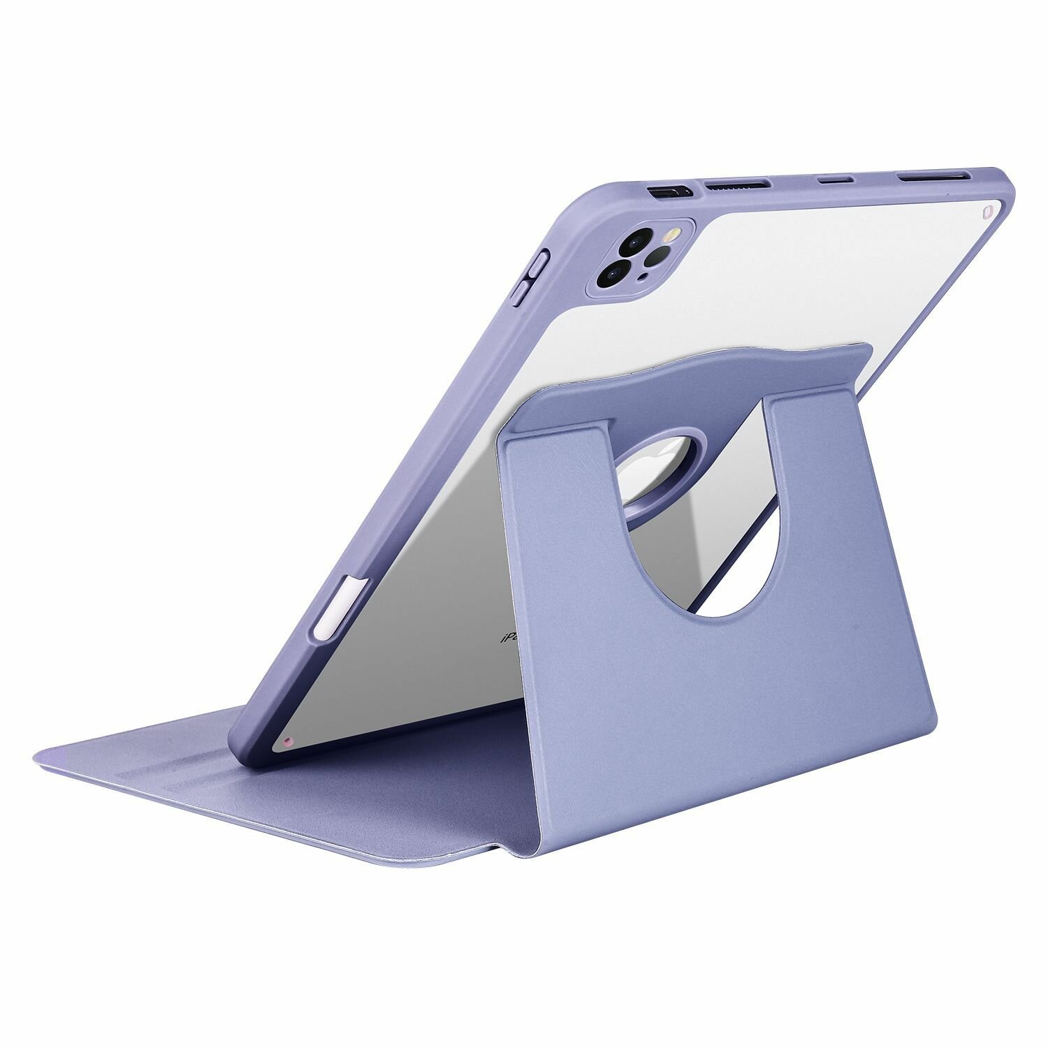 Чехол iPad Air 10.9"-11" (2020-2026) / iPad Pro 11" (2018-2022) с подставкой 360 и держателем для стилуса лавандовый