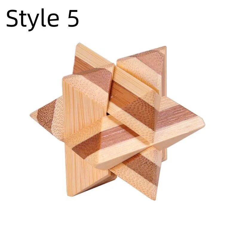 Деревянный головоломка Lu Ban Lock Style 5