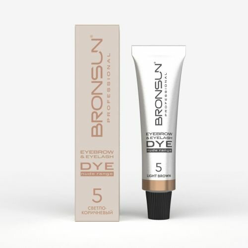 Крем-краска для бровей и ресниц NUDE RANGE BRONSUN, цвет светло-коричневый #5, 15 мл BRN00005