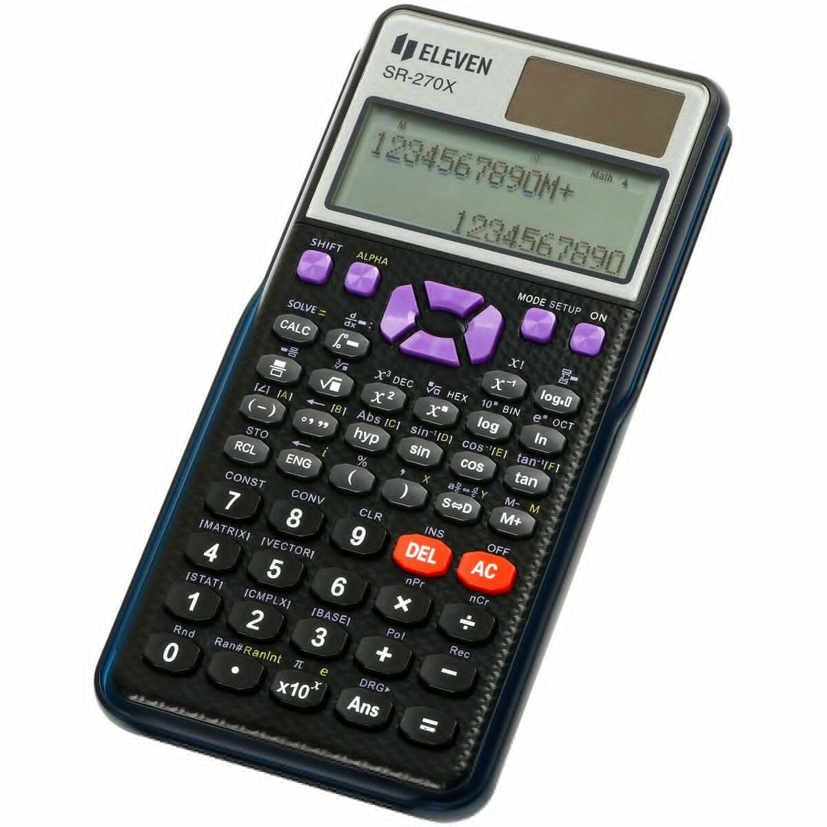 Калькулятор научный Eleven SR-270X (10+2-разрядный), матричный дисплей, 417 функций, двойное питание (SR-270X)