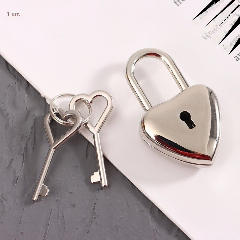 Сердцевидный миниатюрный навесной замок Love Lock для декора, рюкзака, подарок на День святого Валентина, Хэллоуин, Рождество, день рождения и начало учебного года