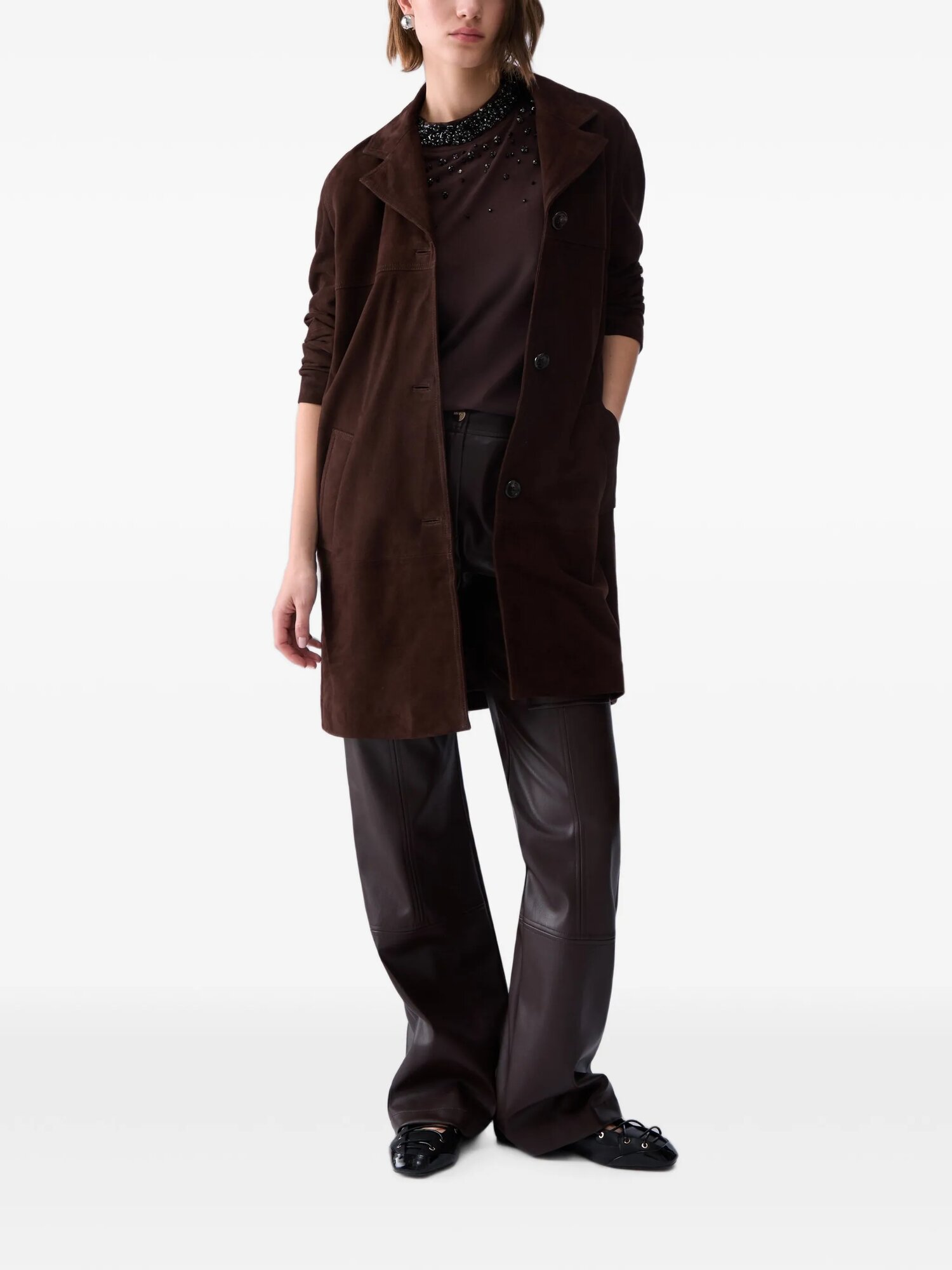 Куртка LIU JO Long suede jacket, размер 42 — фото 1