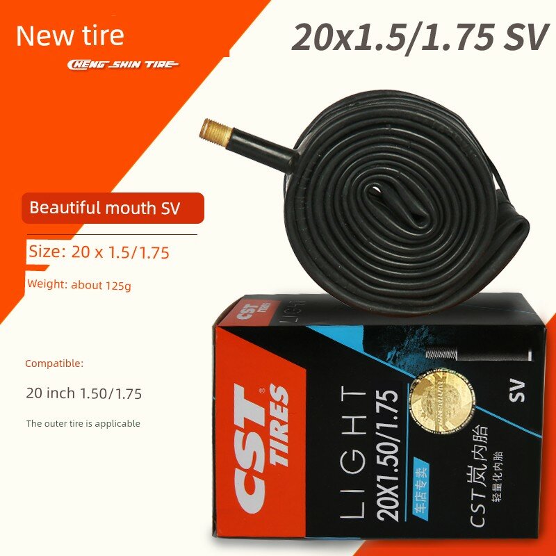 CST Zhenxin 20X1.50/1.75 дюймовая велосипедная камера с американским клапаном, лан-камера, подходит для велосипедов,