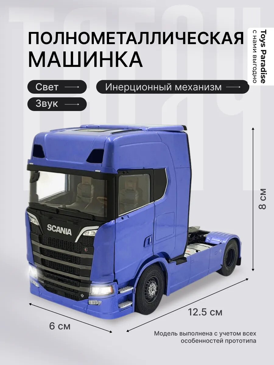 Машинка коллекционная модель фура Scania