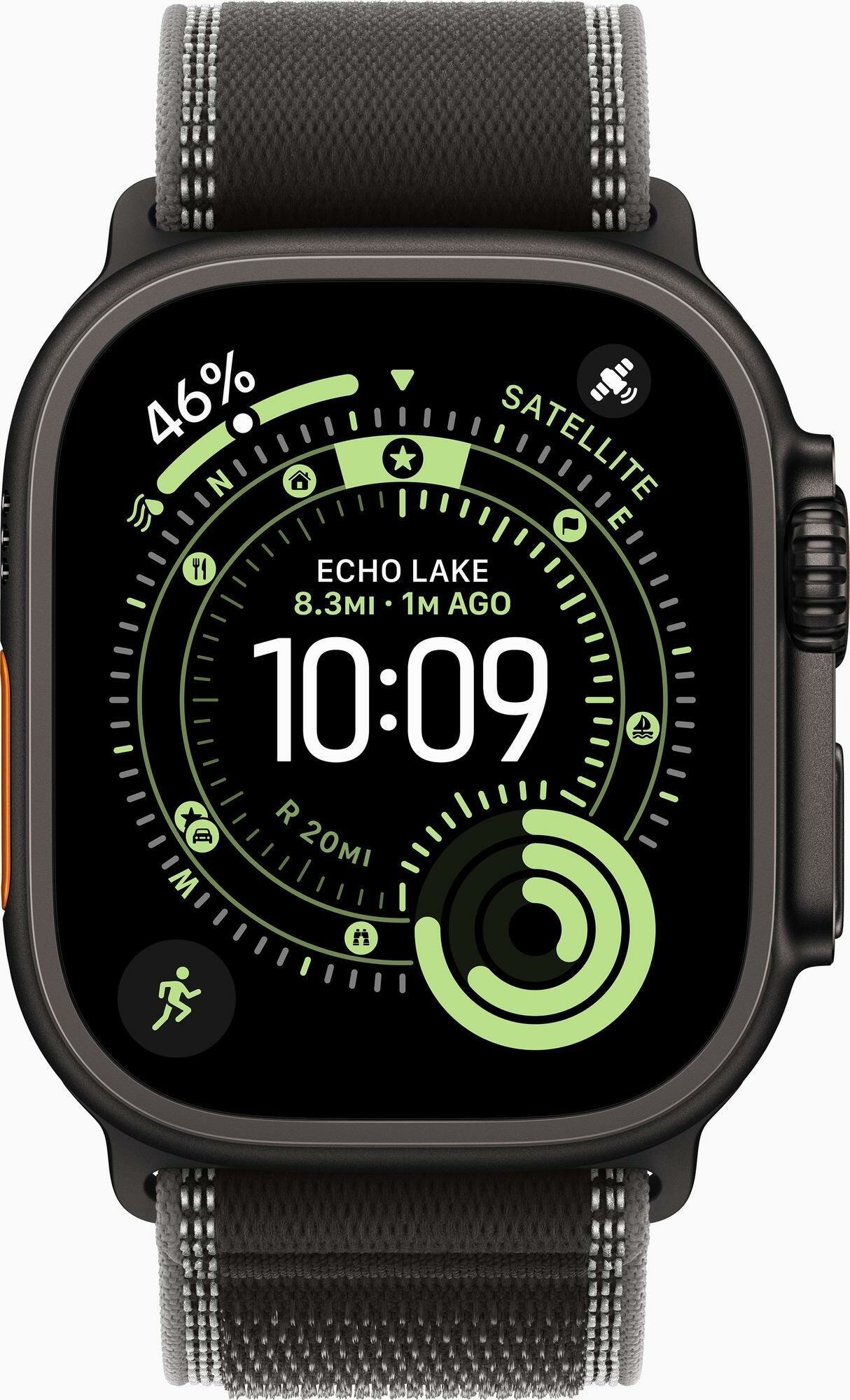 Смарт-часы Apple Watch Ultra 3 49 мм GPS + Cellular, Black Titanium Case with Black Charcoal Trail Loop M-L