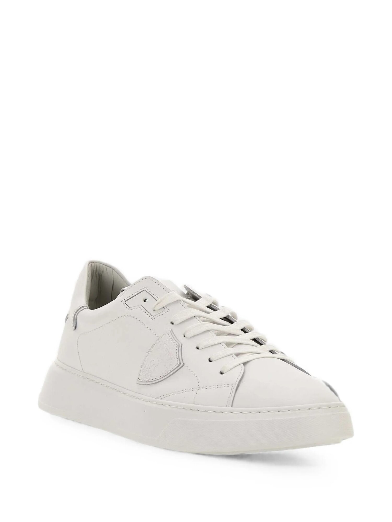 Кроссовки Philippe Model Temple low leather sneakers, размер 41, бежевый/белый — фото 1