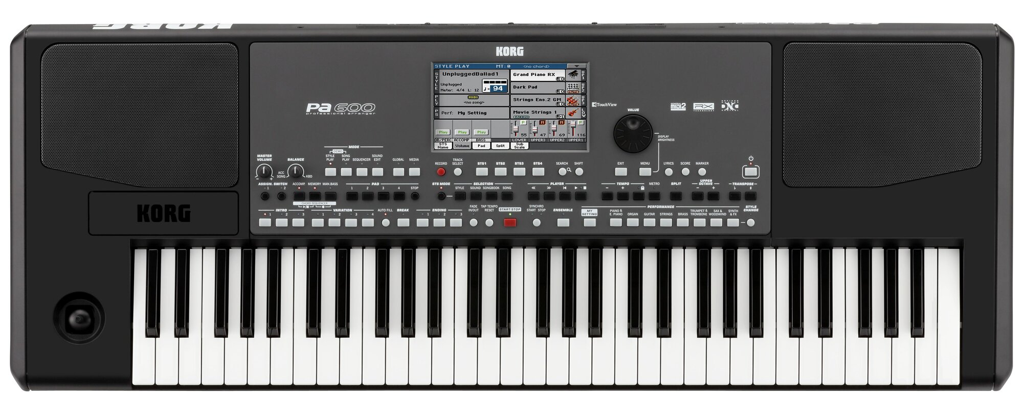 KORG Pa600 аранжировочная станция, 61 клавиш, чёрный