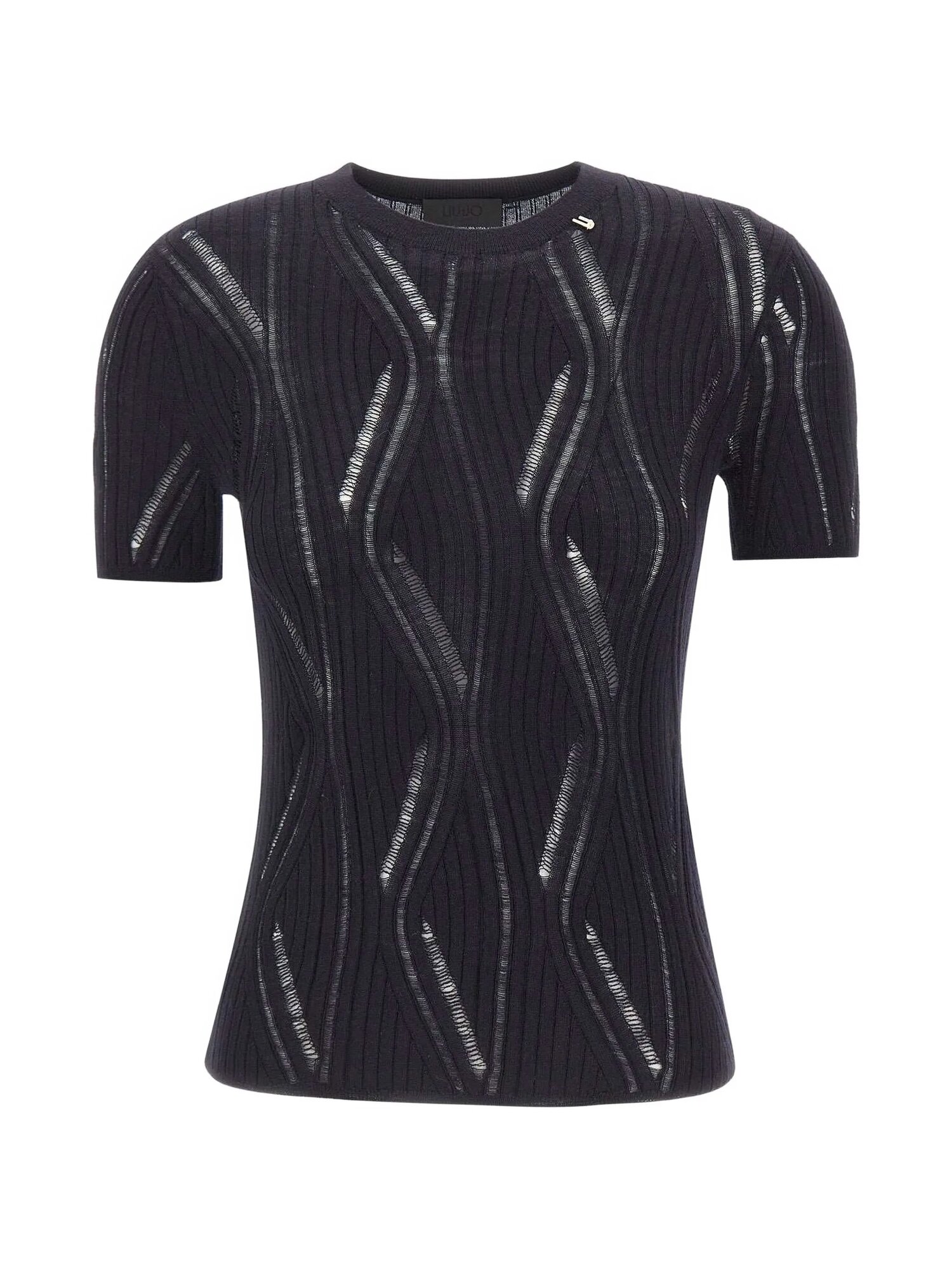 Футболка Cut-out ribbed-knit T-shirt