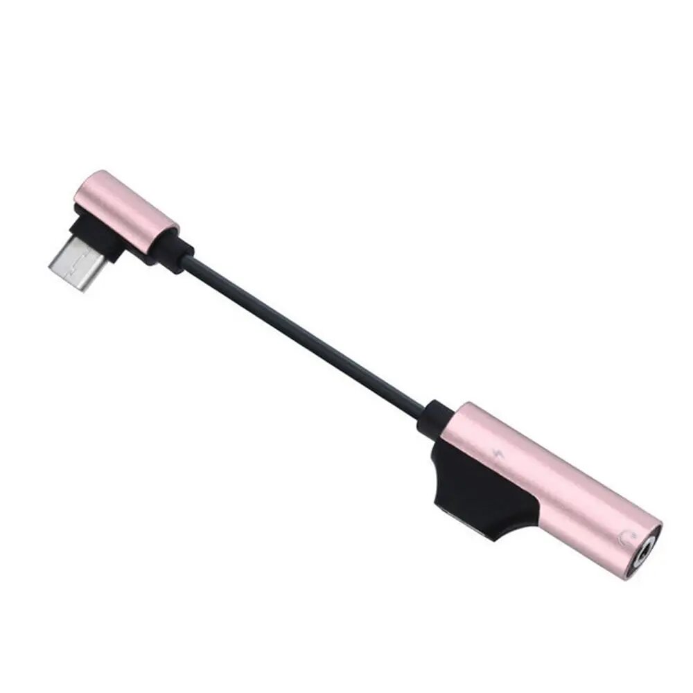 Адаптеры и аксессуары: Аудиокабель USB-C 2-в-1, адаптер Type-C, аудиоадаптер, AUX-кабель, аудиоразветвитель Type-C, переходник Type-C на 3,5 мм Jack — фото 1