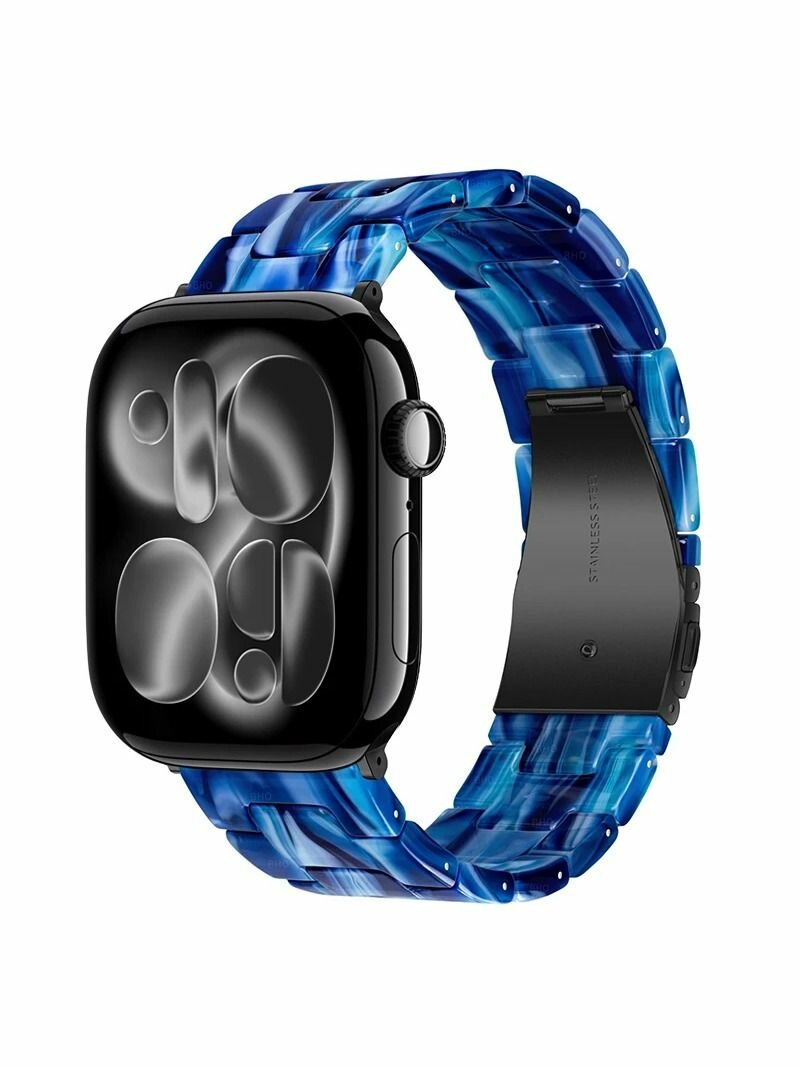 Ремешок из акриловой смолы на три звена для Apple Watch S10/S11/Ultra3, два размера 44/45/46/49 мм