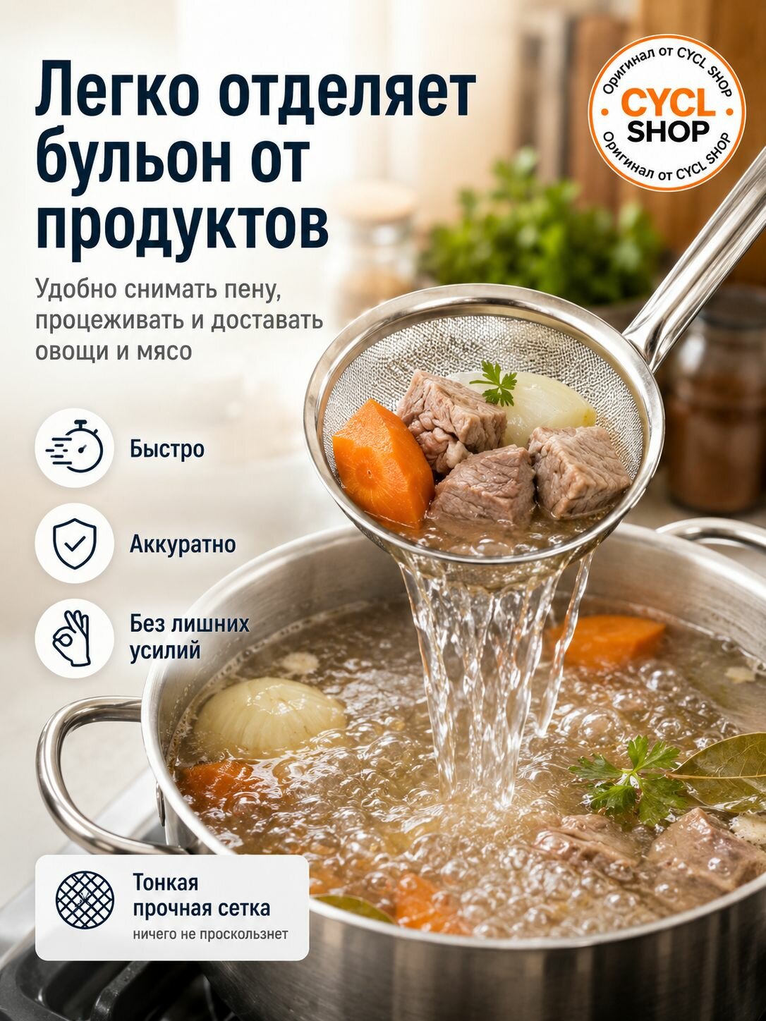 Шумовка, 28 см — фото 1