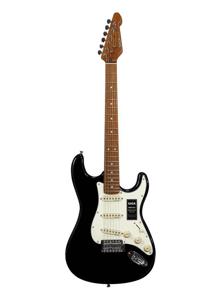 Электрогитара Saga SMF1314BK Dazzles Stratocaster Black с чехлом