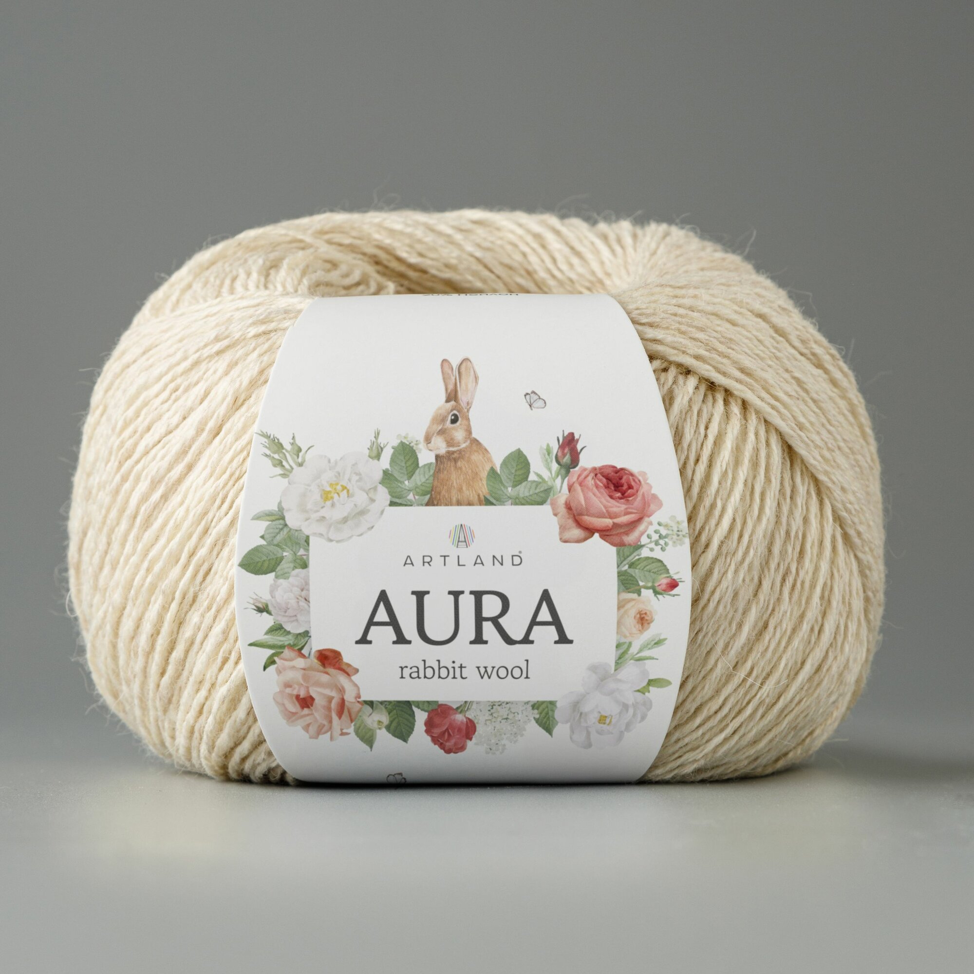 Пряжа для вязания Artland Aura 2 мотка (350 м, 50 гр), цвет 21 светло-бежевый
