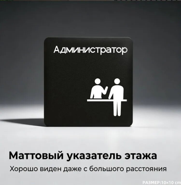 Многофункциональные информационные таблички для установки на двери и стены, размер 10 10 см.