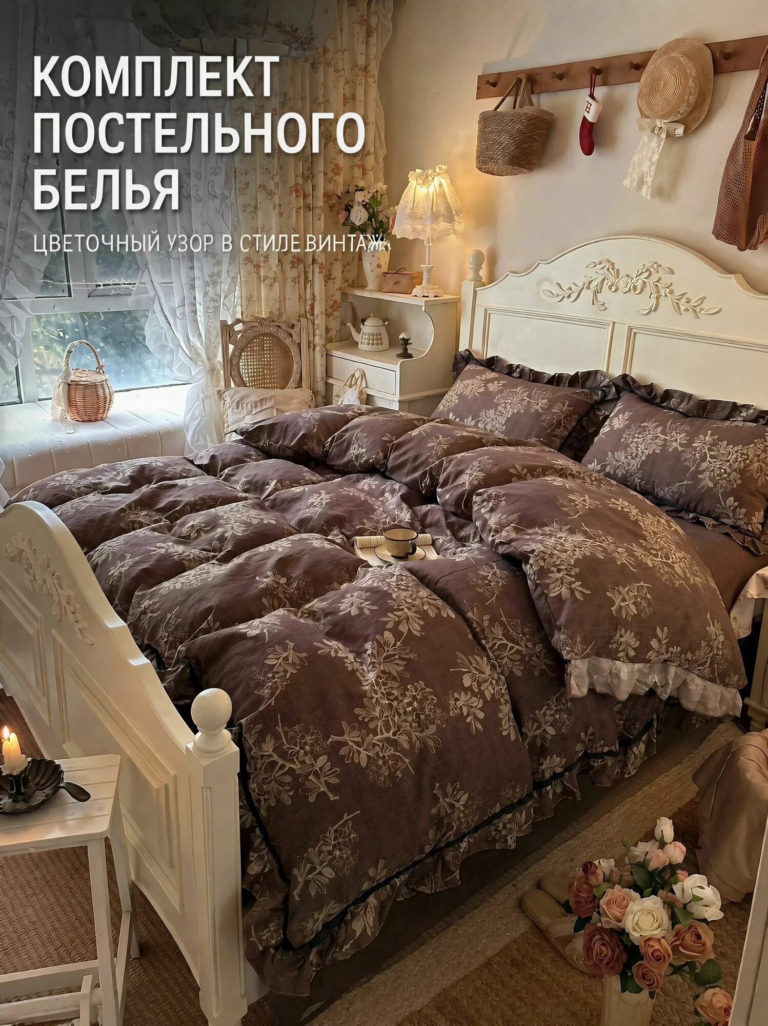 MEHWI HOUSE Комплект постельного белья, Лён, Двуспальный, наволочки 48x74 для спальни для двуспальной кровати льняное