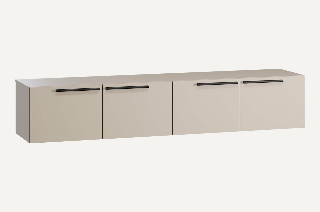 Тумба под телевизор подвесная Divan.ru Кимбол Латте, 200x37, лдсп