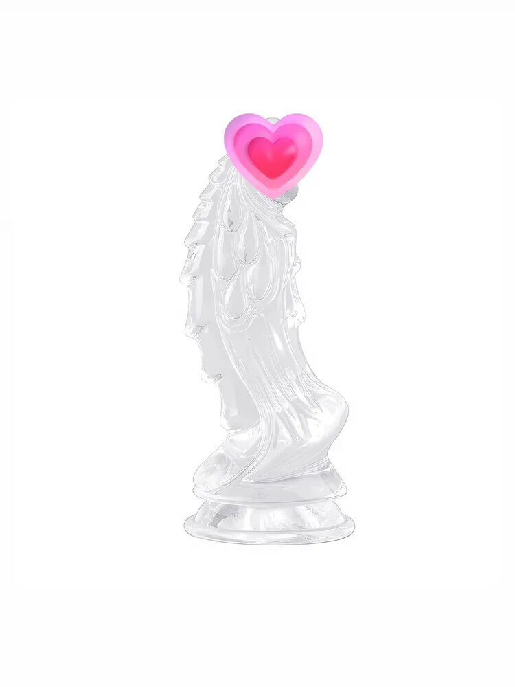 Фаллоимитатор цветной прозрачный на присоске/Bad Dragon/Дилдо рельефный/Член необычной формы