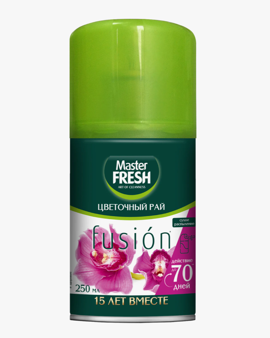 Освежитель воздуха Master FRESH Fusion, сменный баллон Цветочный рай, 250 мл.
