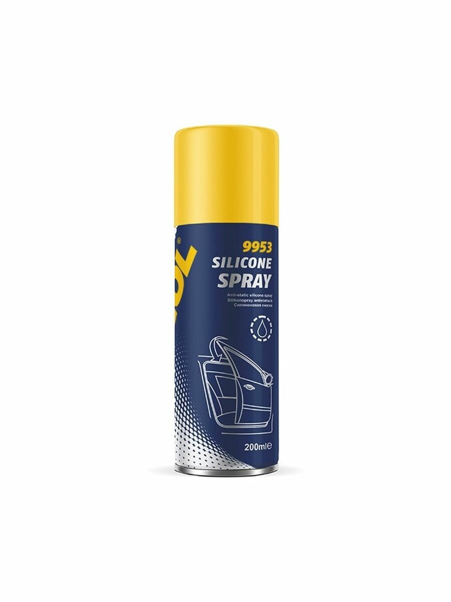 Смазка силиконовая водоотталкивающая Silicone Spray 9953 200мл MANNOL спрей аэрозоль