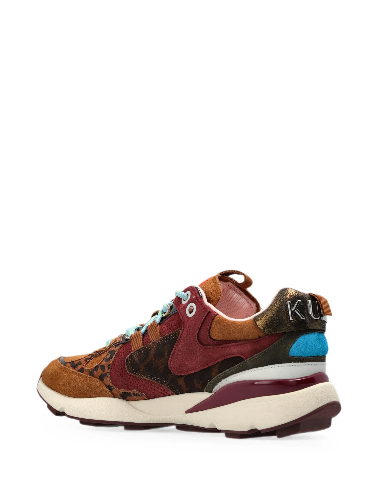 Кроссовки KURT GEIGER Logo-appliqué sneakers, размер 39, коричневый/серый/оранжевый — фото 1