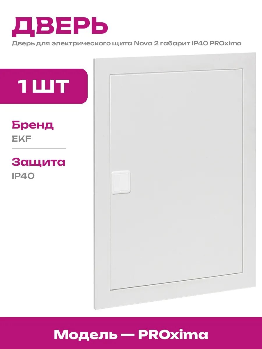 Пластиковая дверца для электрощита Nova 2 белая 346х442 мм