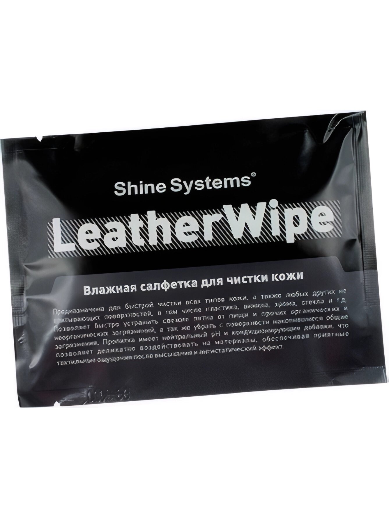 Влажная салфетка для чистки кожи, 1 шт Shine Systems LeatherWipe